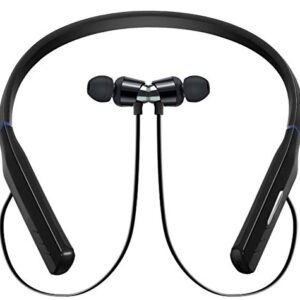 QT S Bluetooth Neckband Headphones HD Stereo V5.0 Wireless Neckband Headset Noise Cancelling Sweat/Waterproof Sports Earphones for Gym Workout Travel Business Earbuds Playtime 15 Hours