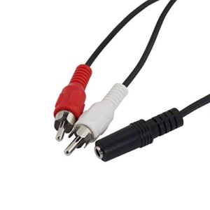 ZRM&E 1pc Audio Y Splitter Adapter Cable Universal 3.5mm Stereo Audio Female Mini Jack to 2 RCA Male Converter Cable 30cm