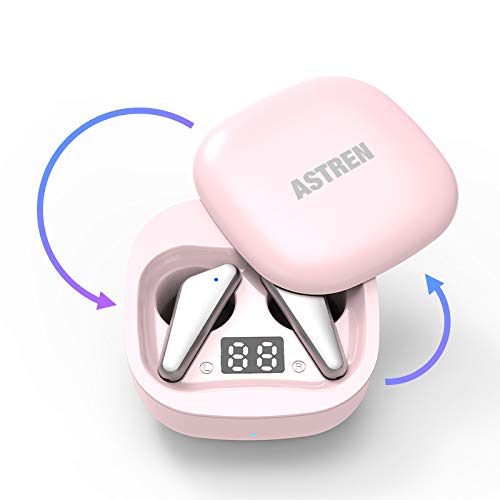 Astren Zyre Noise Cancelling Wireless Earbuds with Mic, Bluetooth 5.0, and Quick Charging Case, IPX5 Waterproof and Sweat Resistant for Running, Exercise, Sports, 8 Hour Playback