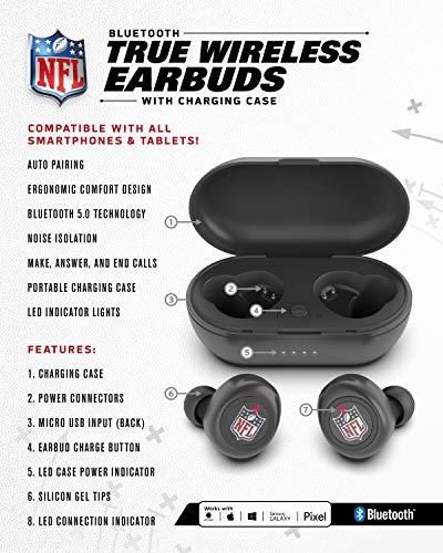 NFL Jacksonville Jaguars True Wireless Earbuds, Team Color