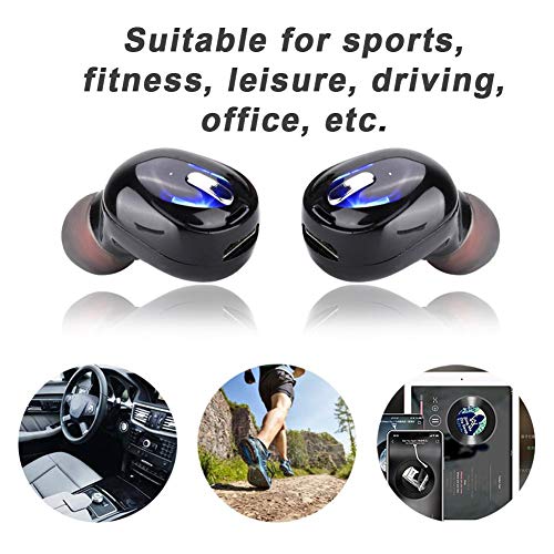 awstroe Wireless Ear Buds Wireless Headphones, Wireless Earbuds, Workout Headphones Bluetooth Earphone Leisure Driving for Fitness for Sports(Black)