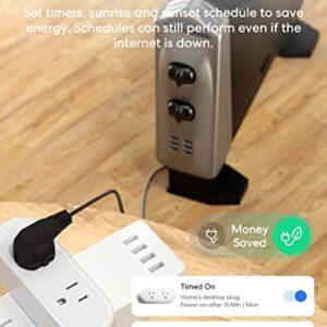 Smart Plug, Meross WiFi Dual Smart Outlet Supports Apple HomeKit, Siri, Alexa, Google Assistant & SmartThings, Voice & Remote Control, 10A, Timer, No Hub Required, 2.4GHz WiFi Only, 2 Pack