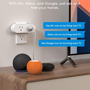 Smart Plug, Meross WiFi Dual Smart Outlet Supports Apple HomeKit, Siri, Alexa, Google Assistant & SmartThings, Voice & Remote Control, 10A, Timer, No Hub Required, 2.4GHz WiFi Only, 2 Pack