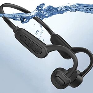 TWEE Bone Conduction Headphones Bluetooth Wireless Headset with Microphones Waterproof for Swimming 16G MP3 Player Sports Earbuds IPX8 for Running Water Sports & Underwater Activities