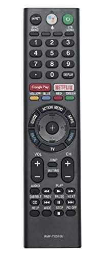 RMF-TX310U Replaced Voice Remote Control Compatible with Sony TV 4K Ultra HDR Smart TV XBR-65X900F XBR-75X900F XBR-85X900F XBR-65Z9F XBR-75Z9F XBR-55X900F XBR-49X900F XBR-55X800G XBR-75X800G