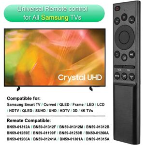 Universal Remote Replacement for Samsung TV Remotes BN59-01363 BN59-01357, Compatible with Samsung Smart-TV LCD LED UHD QLED 4K HDR TVs, with Netflix, Prime Video, Rakuten TV Buttons