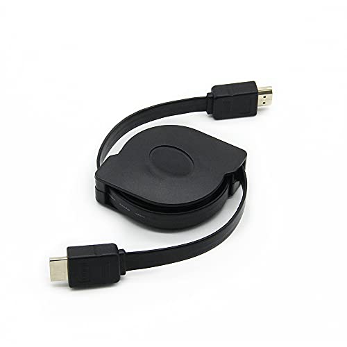 JCNio Retractable HDMI 2.0 Cable 1.5m/5ft Length 4K Resolution, Black