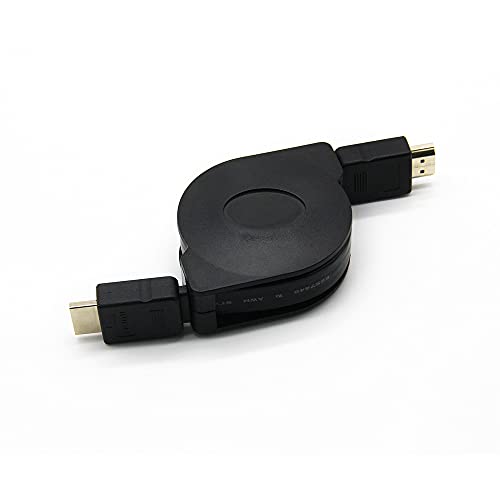 JCNio Retractable HDMI 2.0 Cable 1.5m/5ft Length 4K Resolution, Black