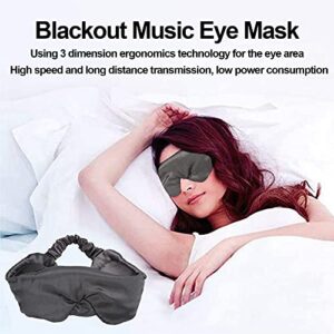 Bluetooth 5.0 Sleep Mask Headphones, 3D Contoured Music and Soft Silk Sleeping Eye Cover Support Hand-free Calling, Rechargeable & Washable (grey)