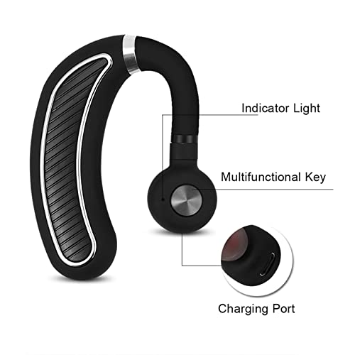 Zerone Bluetooth Headset, K21 Business Headphones Wireless Earphones with Microphone Single Earpiece with Noise Reduction Mic