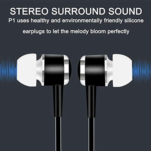 in-Ear Wired Headphones Bass Stereo Earbuds Sports Earphone Music with Microphone