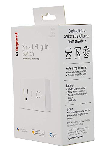 Legrand, Smart Plug, Smart Outlet, Apple Homekit, Quick Setup On iOS (iPhone or iPad), No Hub Required, HKRP10