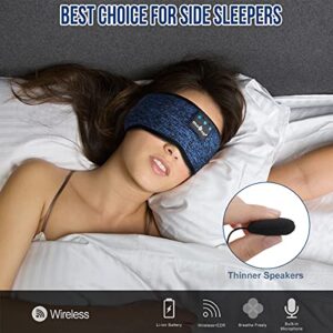 MUSICOZY Bluetooth 5.2 Headband Sports Sleep Headphones, Bluetooth Ear Muffs for Winter Side Sleepers Workout Running Insomnia Travel Yoga Office Cool Gadgets Tech Unique Gifts, 2 Pack