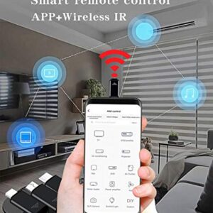 R09 Mini Smartphone IR Remote Controller Adapter for iOS Smart Phone Mini Infrared Universal Control All in One Air Conditioner/TV/DVD/STB (Black-Lightning)