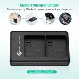 FirstPower Rechargeable Arlo A-4a Battery 2-Pack 5200mAh and Dual USB Charger VMA5400 Compatible with Arlo Ultra, Arlo Ultra 2, Arlo Pro 3 and Arlo Pro 4 Cameras