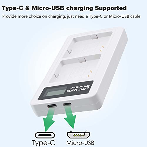 2-Pack Rechargeable Battery for Arlo Pro / Arlo Pro 2 Camera, Battery Charger Station Compatible with Arlo pro / Arlo pro 2 Replacement Batteries VMA400 [7.2V/2440mAh/17.57Wh]