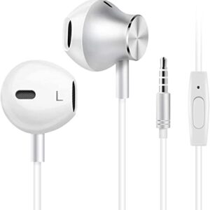 Earbuds Wired, Noise Isolating Earphones with Microphone Headsets in-Ear Headphones with Stereo Sound Earphone Wired for Phone 6/6s plus/5s/SE/Galaxy/Tablets