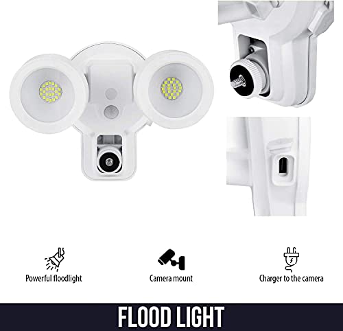 Wasserstein 3-in-1 Floodlight, Charger & Mount, Compatible with Arlo Essential Spotlight/XL Spotlight Camera, Turn The Arlo Camera into a Powerful Floodlight (Arlo Camera NOT Included)