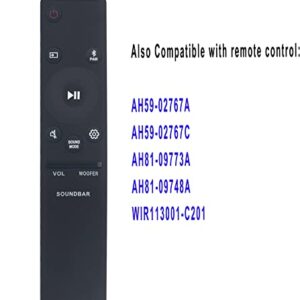 AH81-11678A Replaced Remote fit for Samsung Soundbar HW-T40M HW-T410 HW-T410/ZA HW-T47M HW-R50C HW-R50M HW-R550 HW-R60C HW-R60M HW-R60MV HW-R650 HW-S41T HW-S40T HW-T45C HW-T50M HW-T510 HW-T550