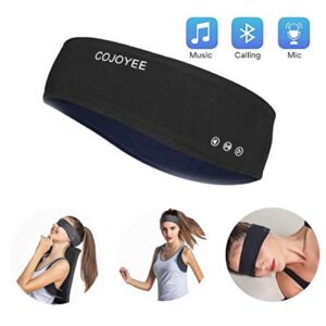 sleep headphones bluetooth headband cojoyee music sports band v5.0 with deep bass speaker long working time for running hiking travelling noon rest meditation yoga. …