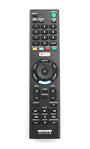 New RMT-TX102U Replaced Remote fit for Sony TV KDL-32R500C KDL-40R510C KDL-40R530C KDL-40R550C KDL-48R510C KDL-48R530C KDL-48R550C 149298011 KDL40R550C KDL48R510C KDL-48W650D KDL-40W650D KDL-32W600D