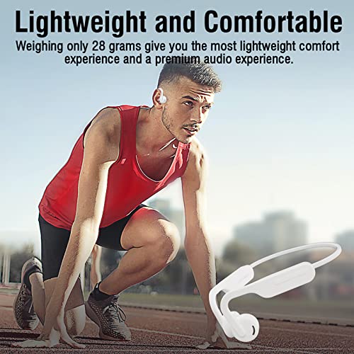 Pinetree Bone Conduction Headphones with MIC, IPX5 Waterproof Bluetooth Sport Headphones, Open Ear Headphones up to 10 Hours of Music and Calls, Wireless Headset for Running, Workout etc.