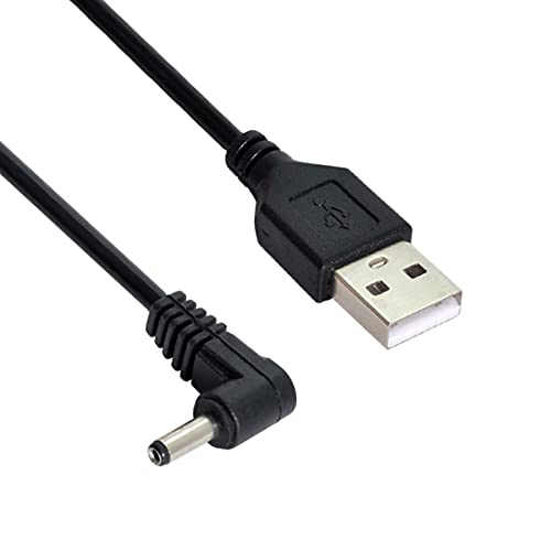 CY USB 2.0 Male to 3.5mm 1.35mm DC Power Plug Barrel 5v Right Angled 90 Degree Cable 100cm