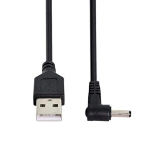 CY USB 2.0 Male to 3.5mm 1.35mm DC Power Plug Barrel 5v Right Angled 90 Degree Cable 100cm