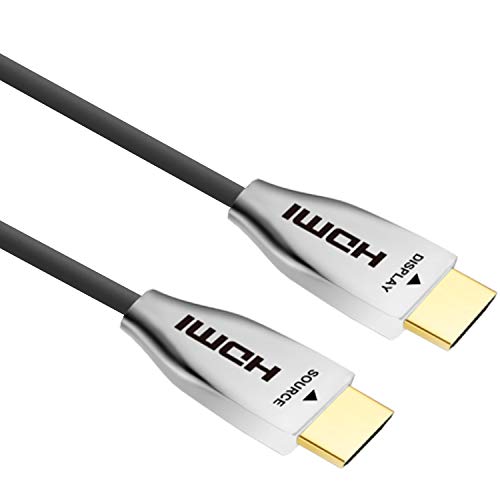 RUIPRO Fiber Optic HDMI Cable 50FT 4K 60FPS HDMI 2.0 18Gbps Active Optical Cable (AOC) / YUV4:4:4 201A