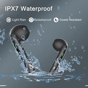 Wireless Earbuds，Bluetooth 5.3 Noise Cancelling Earbuds，Bluetooth Headphones 3D HiFi Stereo Bass， IPX7 Waterproof Sports Touch Control with USB-C Fast Charge Mini Charging Case for Android iOS