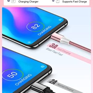 USB C Cable,1M/2M/2M/3M 4pack Charging Cable USB C 3.1A Fast Charging Cable Nylon Long USB Type C Cable for Samsung Galaxy S22 Ultra S21 S20 S10 S9 S8 Plus,Redmi,Sony Google Pixel