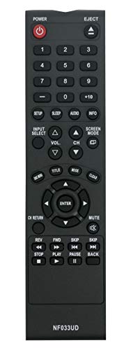 New NF033UD Replaced Remote fit for Sylvania Emerson TV DVD Player LD190SS1 LD190SS2 LD195SSX LD320SS1 LD320SS2 LD320SSX LD370SSX LD190EM1 LD190EM2 LD260EM2 LD320EM2 A9DF1UH