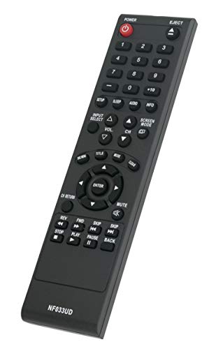 New NF033UD Replaced Remote fit for Sylvania Emerson TV DVD Player LD190SS1 LD190SS2 LD195SSX LD320SS1 LD320SS2 LD320SSX LD370SSX LD190EM1 LD190EM2 LD260EM2 LD320EM2 A9DF1UH