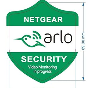 Arlo Yard Security Sign, 8 yr Weatherproof Reflective Aluminum Construction, 6 Window/Door Stickers by 3M Included