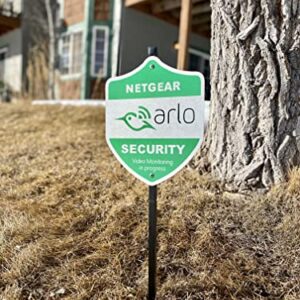 Arlo Yard Security Sign, 8 yr Weatherproof Reflective Aluminum Construction, 6 Window/Door Stickers by 3M Included