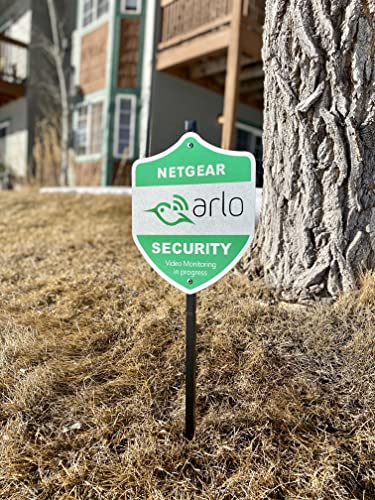 Arlo Yard Security Sign, 8 yr Weatherproof Reflective Aluminum Construction, 6 Window/Door Stickers by 3M Included