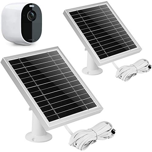 UYODM 2 Pack Solar Panel for Arlo Essential Spotlight | Weather Resistant, 16.5Ft Outdoor Power Charging Cable, Adjustable Mount | Not for Arlo HD Pro Pro2 Pro3 - Silver