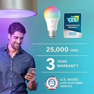 Sengled Smart Light Bulbs, Color Changing Alexa Light Bulb Bluetooth Mesh, Smart Bulbs That Work with Alexa Only, Dimmable LED Bulb A19 E26 Multicolor, High CRI, High Brightness, 9W 800LM, 4Pack