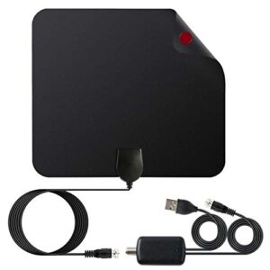 tv antenna indoor digital 4k 1080p signal booster 50-80 mile range black