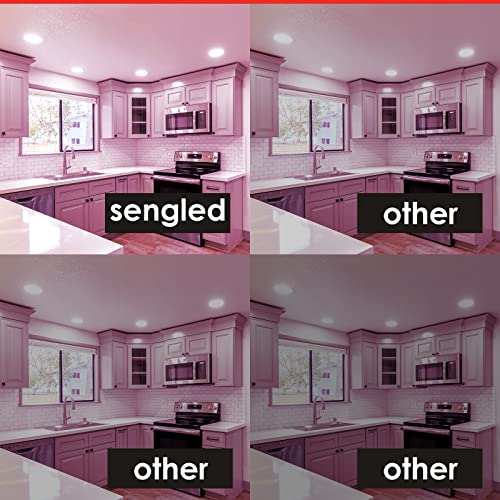 Sengled Smart Recessed Lighting 5/6 inch, LED Can Lights Retrofit Recessed Lighting Work with Alexa, 940LM Smart LED Downlight ‎Multicolor Dimmable, Baffle Trim, Bluetooth No Hub Required, 4 Pack