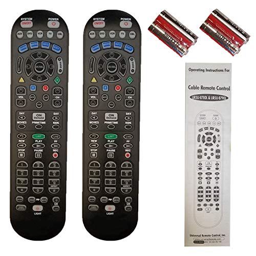 Spectrum TV Remote Control 3 Types to Choose FromBackwards Compatible with Time Warner, Brighthouse and Charter Cable Boxes (Pack of Two, UR5U-8780L)