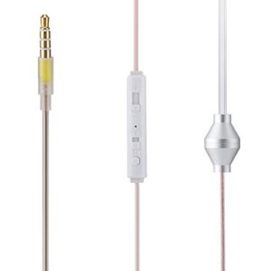 Yoidesu Universal 3.5mm Jack Acoustic Hollow Air Tube Earbuds Headphones with Microphone,Anti-Radiation in-Ear Single Earbud,Wired Cell Phone Earpiece (Clear)