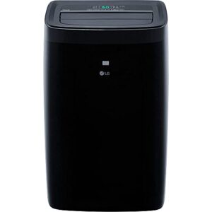 lg 10,000 btu (doe) / 14,000 btu (ashrae) smart portable air conditioner with supplemental heat, cools 450 sq. ft, smartphone & voice control works thinq, amazon alexa and hey google, 115v