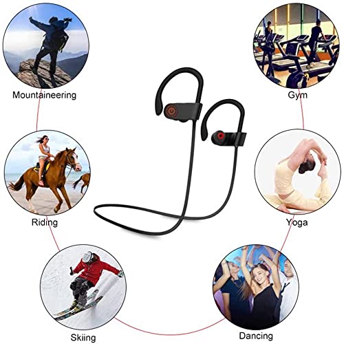 Xicks Bluetooth Headphones CVC 6.0 Noise Cancelling with Microphone Bass HD Stereo Bluetooth Earphones Gym Sports Wireless Earbuds