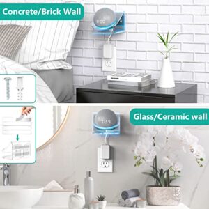 WALI Speaker Wall Mount Holder, Space Saving Transparent Light Guide Effect Wall Mount Bracket Shelf (SWM-EH-04C), 1 Pack, Clear