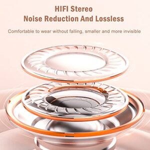 Invisible Earbuds Wireless Bluetooth Hidden Headphones for Work Smallest Discreet Bluetooth Earpiece Small Sleep Ear Buds Discreet Bluetooth Earpiece with Charging Case