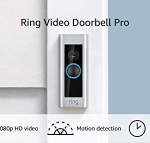 Certified Refurbished Ring Video Doorbell Pro, with HD Video, Motion Activated Alerts, Easy Installation (existing doorbell wiring required)