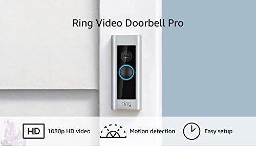 Certified Refurbished Ring Video Doorbell Pro, with HD Video, Motion Activated Alerts, Easy Installation (existing doorbell wiring required)