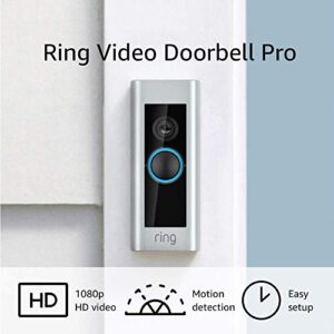 Certified Refurbished Ring Video Doorbell Pro, with HD Video, Motion Activated Alerts, Easy Installation (existing doorbell wiring required)