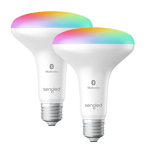 Sengled Alexa Light Bulbs, Smart Flood Light Bulb Color Changing, BR30 Smart Light Bulb Multicolor, RGBW Dimmable LED Bulb 65W Equivalent E26 Recessed Bluetooth Light bulb, No Hub Required, 2 Pack